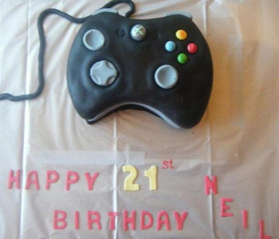 Black Xbox Controller Cake - CakeCentral.com