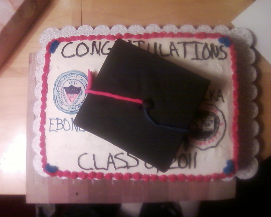 Dual Graduation Cake - CakeCentral.com