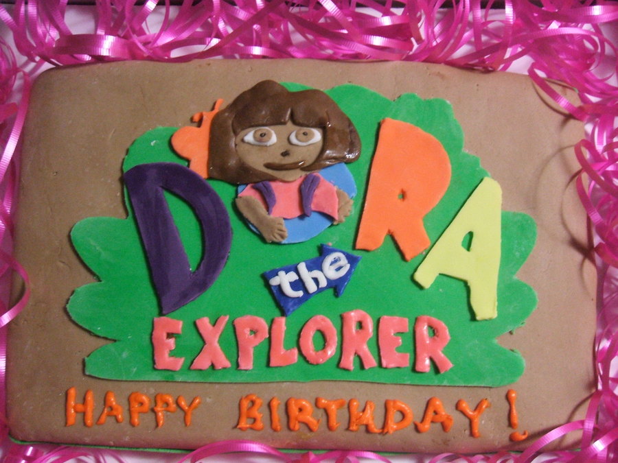 Dora Sheet Cake - CakeCentral.com