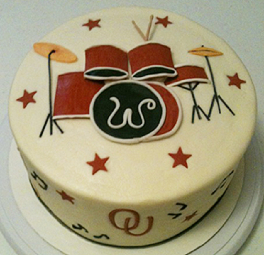 Birthday Cake With Drums - CakeCentral.com