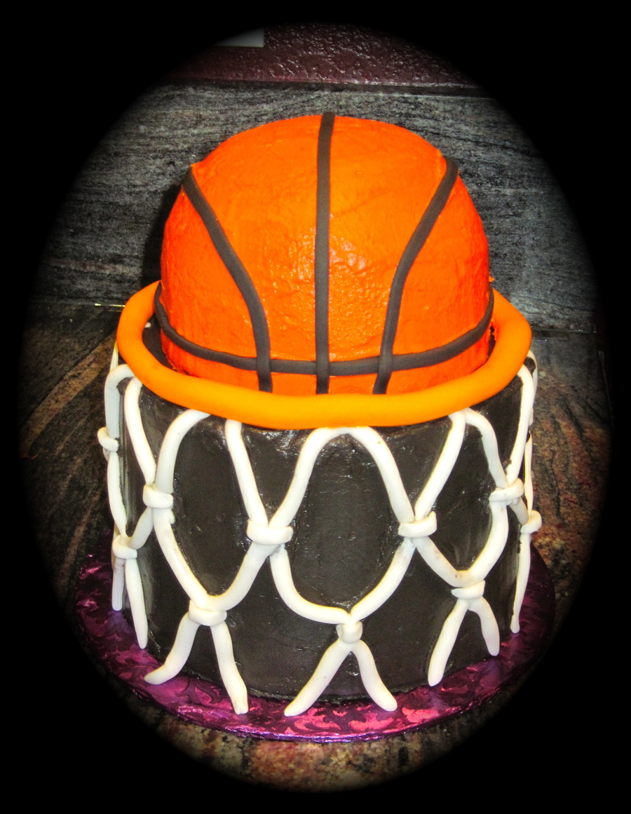 Basketball Hoop Cake - CakeCentral.com
