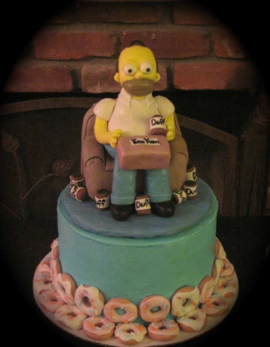 Homer Simpson Birthday Cake - CakeCentral.com