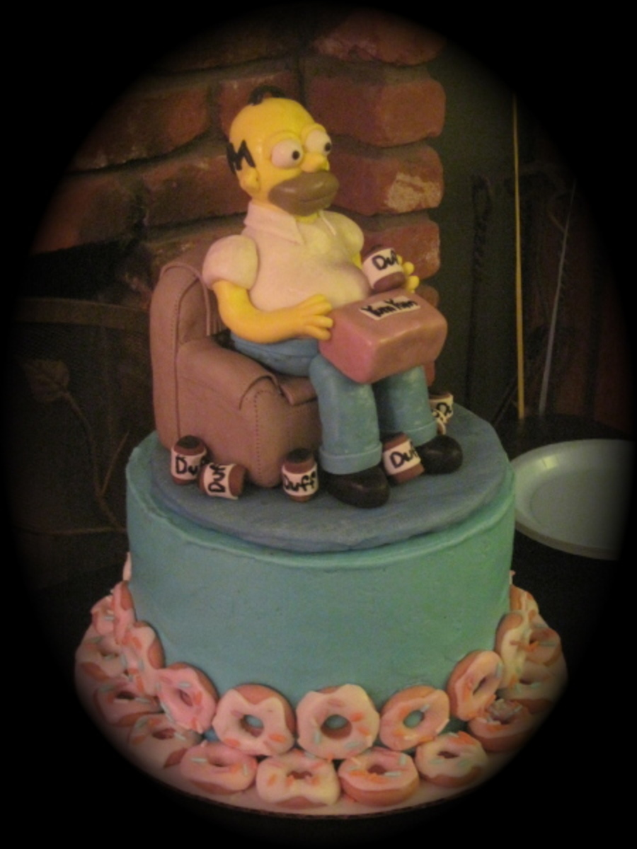Homer Simpson Birthday Cake - CakeCentral.com