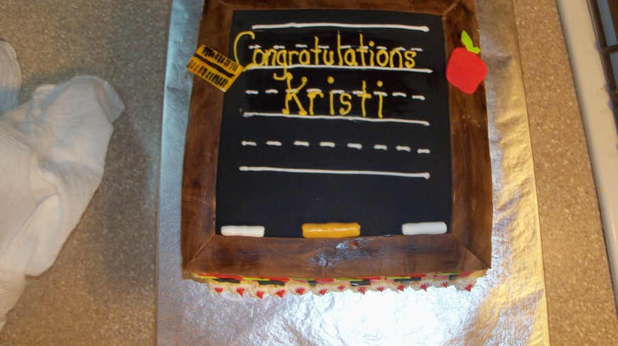 Chalkboard Cake - CakeCentral.com
