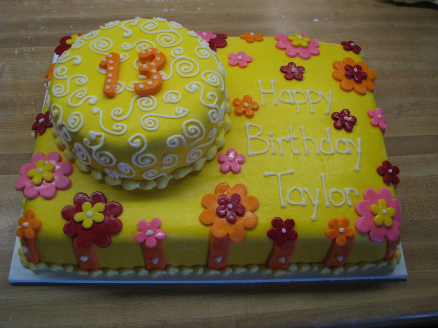 Yellow Birthday Cake - CakeCentral.com