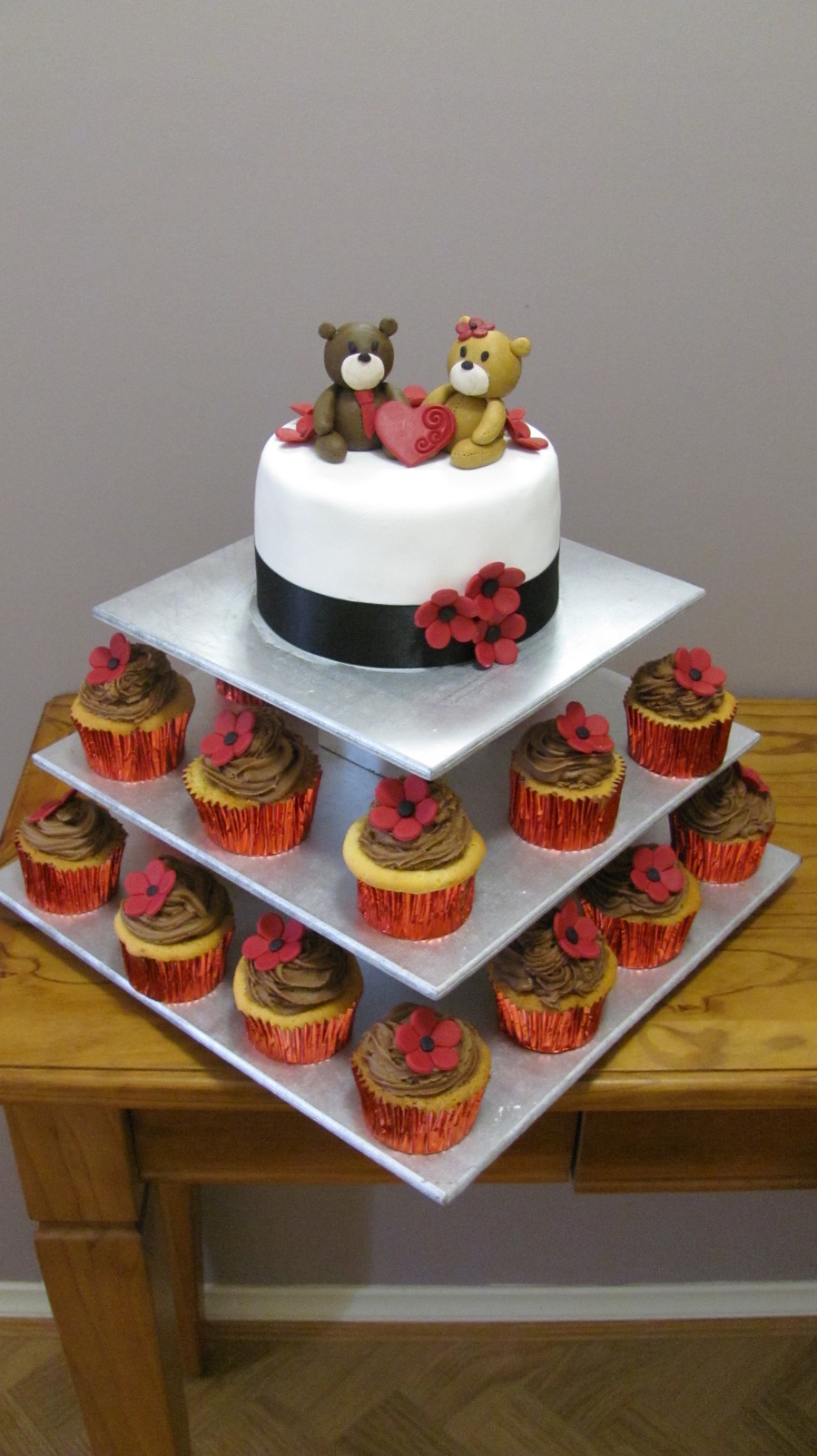 Ruby Anniversary Bears - CakeCentral.com
