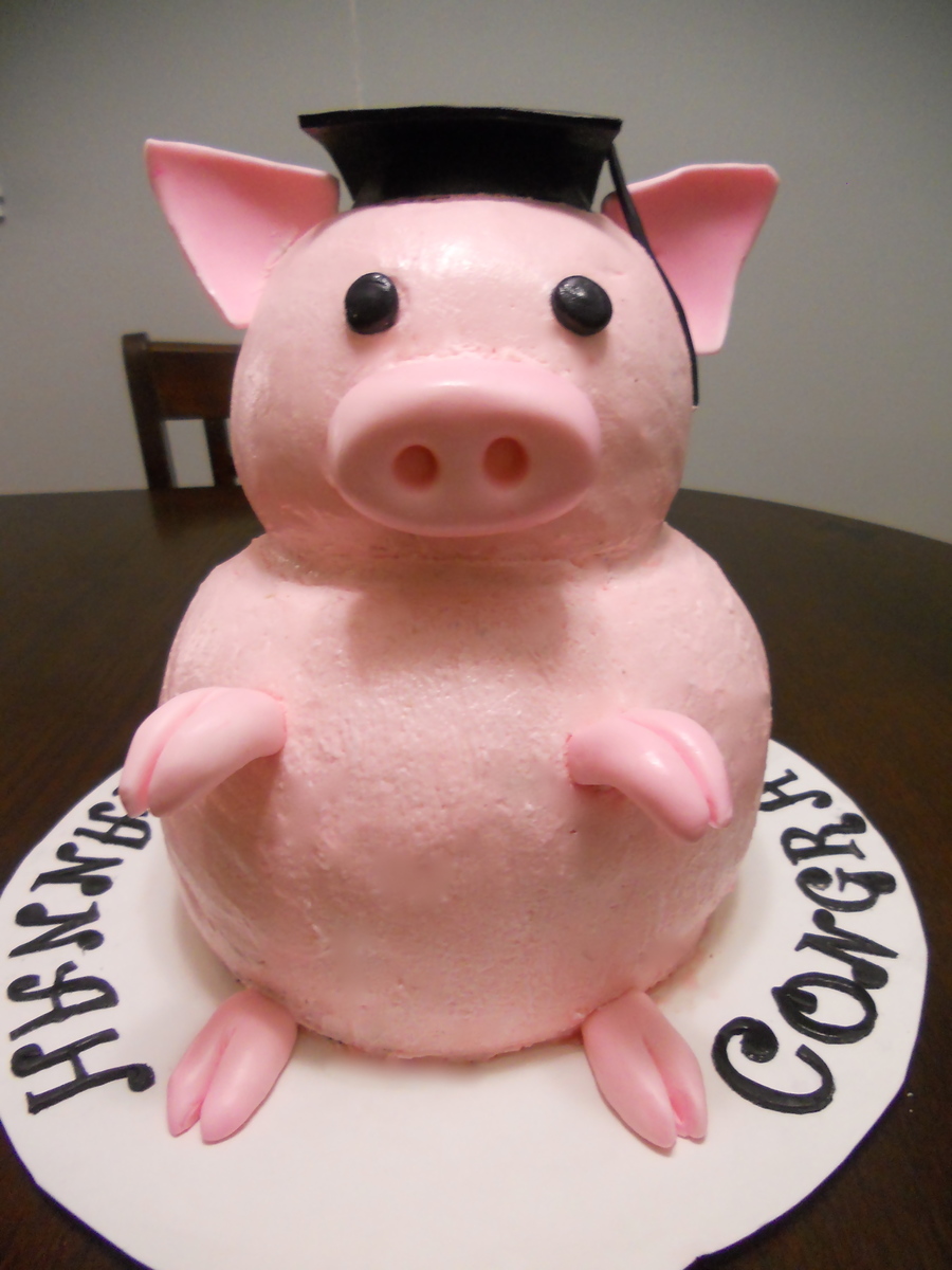 Graduation Pig - CakeCentral.com