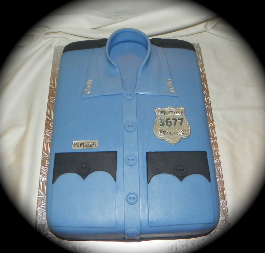 Police Shirt Cake - CakeCentral.com