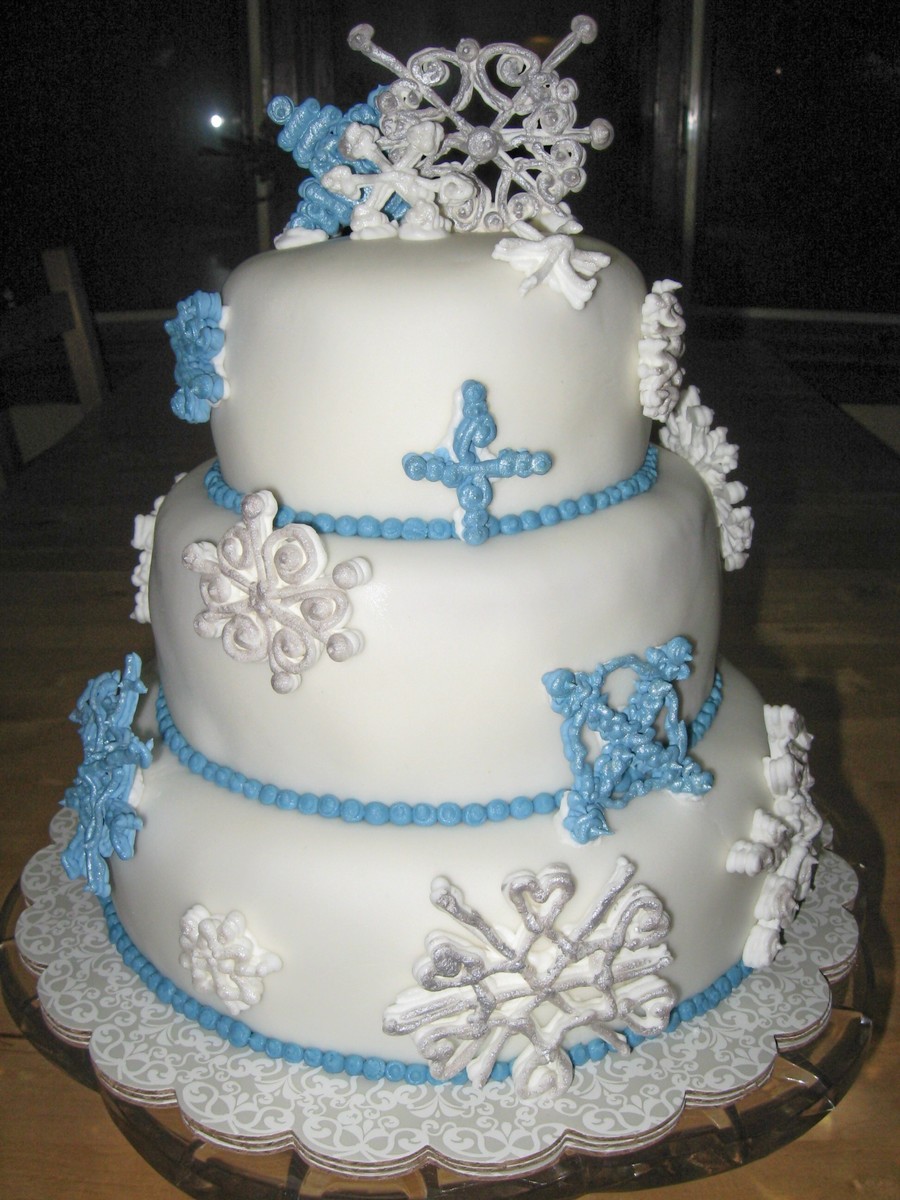 Snowflake Birthday Cake - CakeCentral.com