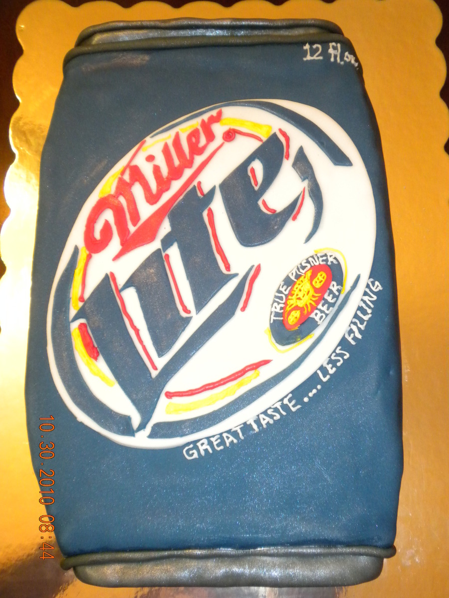 Miller Lite Cake - CakeCentral.com
