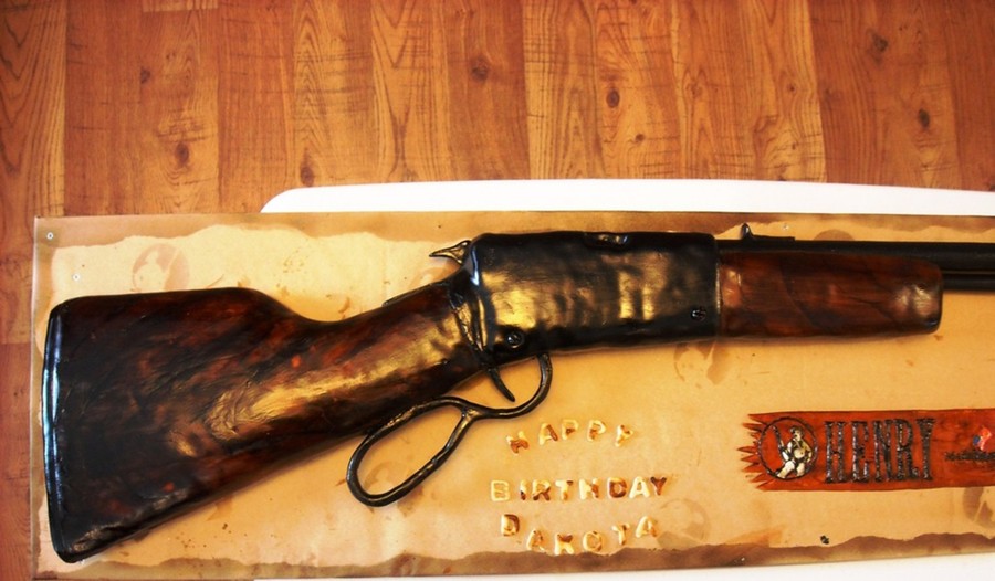 Rifle Birthday Cake - CakeCentral.com