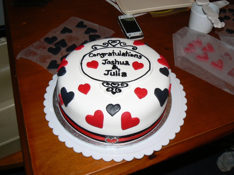 Engagement Cake - CakeCentral.com