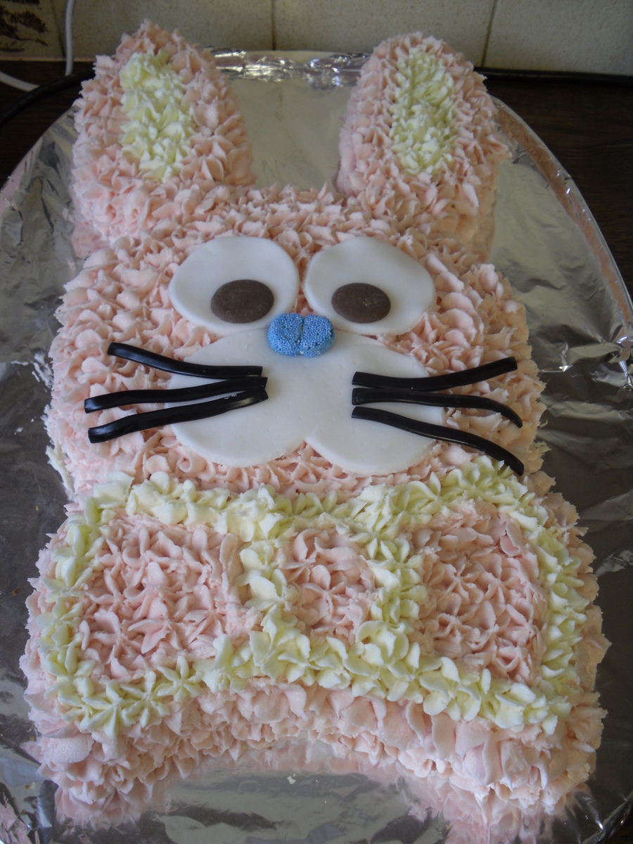 Pink Bunny Cake - CakeCentral.com
