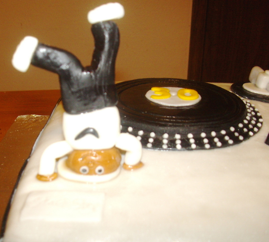 Turn Table, Break Dancer Cake - CakeCentral.com