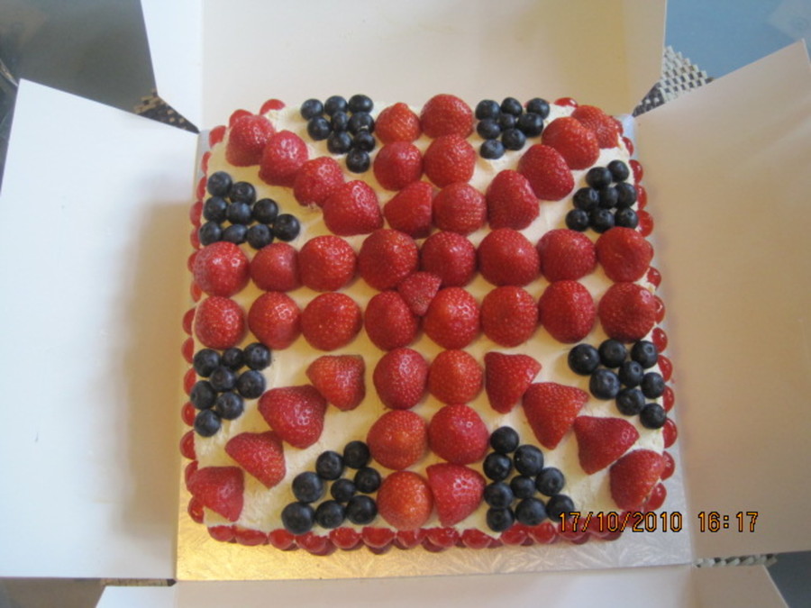 Union Jack Cake - CakeCentral.com