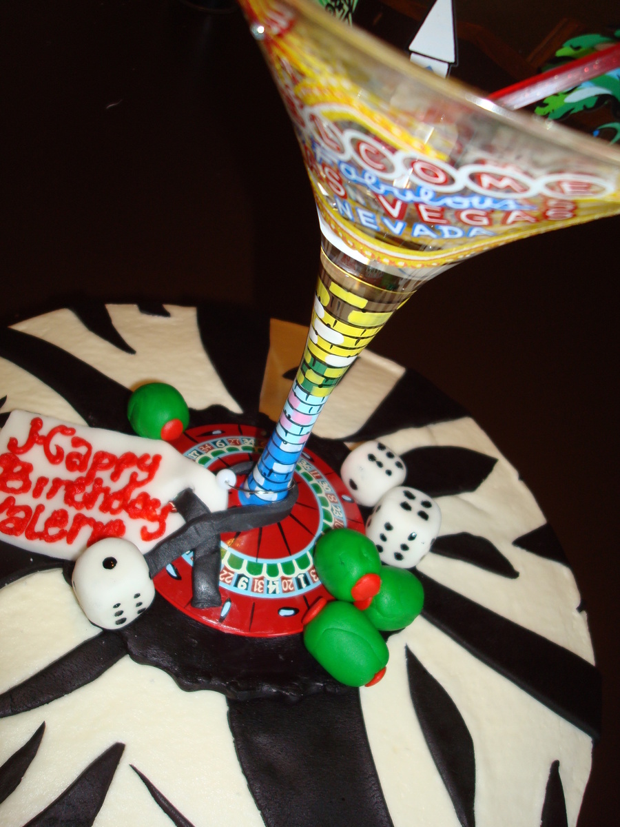 Zebra Martini Cake - CakeCentral.com