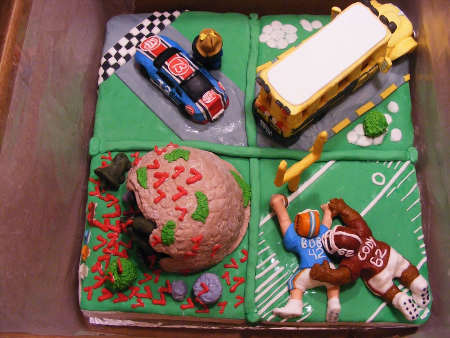 4 Birthday Cakes In 1 - CakeCentral.com