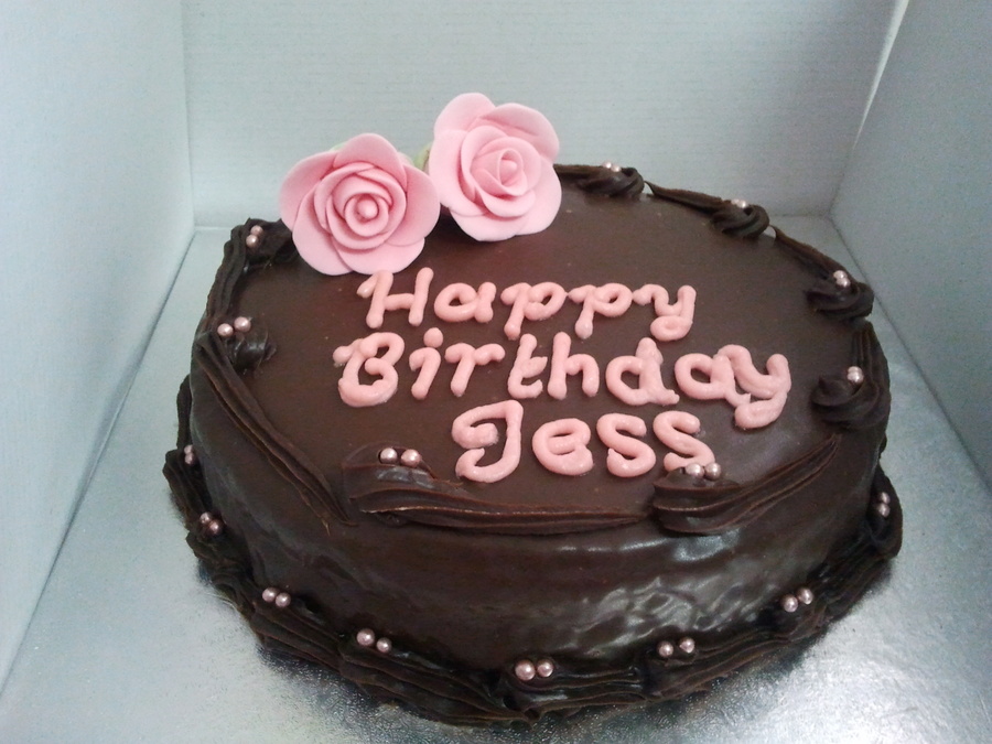 Chocolate Ganache Birthday Cake - CakeCentral.com