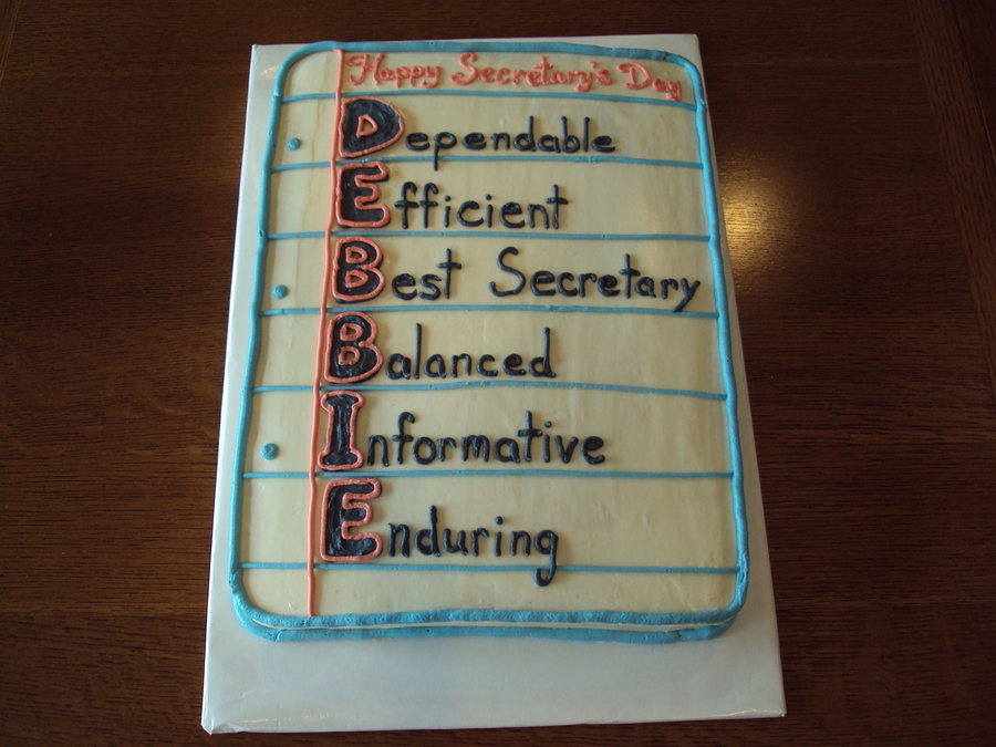 Secretary's Day - CakeCentral.com