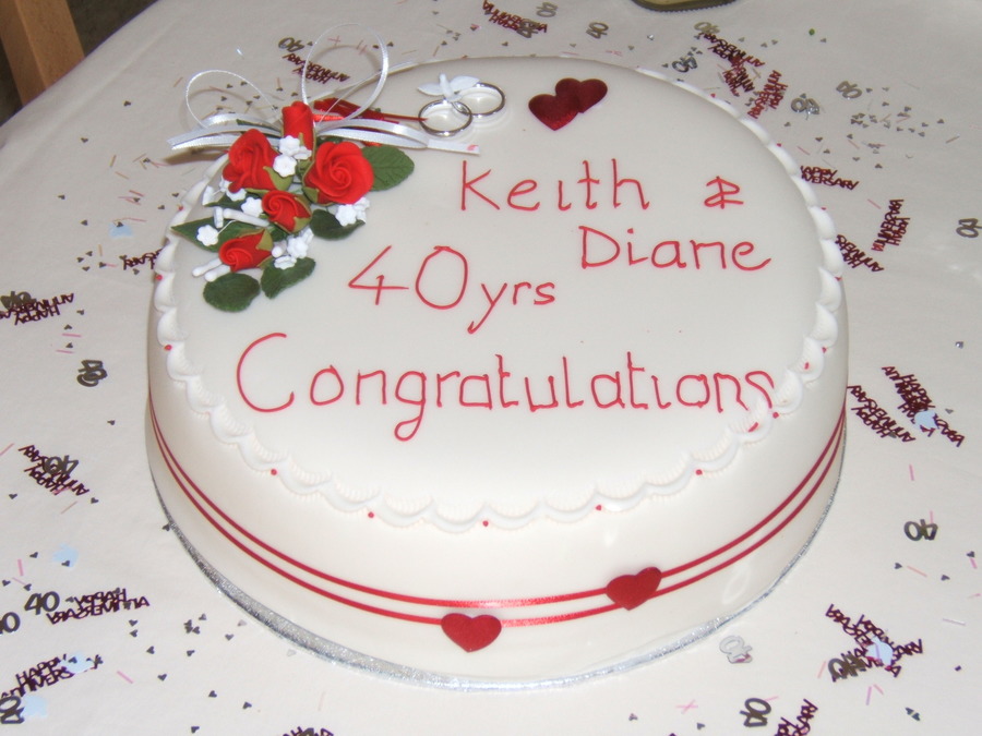 Ruby Anniversary Cake - CakeCentral.com