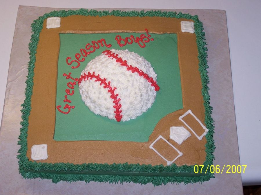 Baseball Field Cake - CakeCentral.com