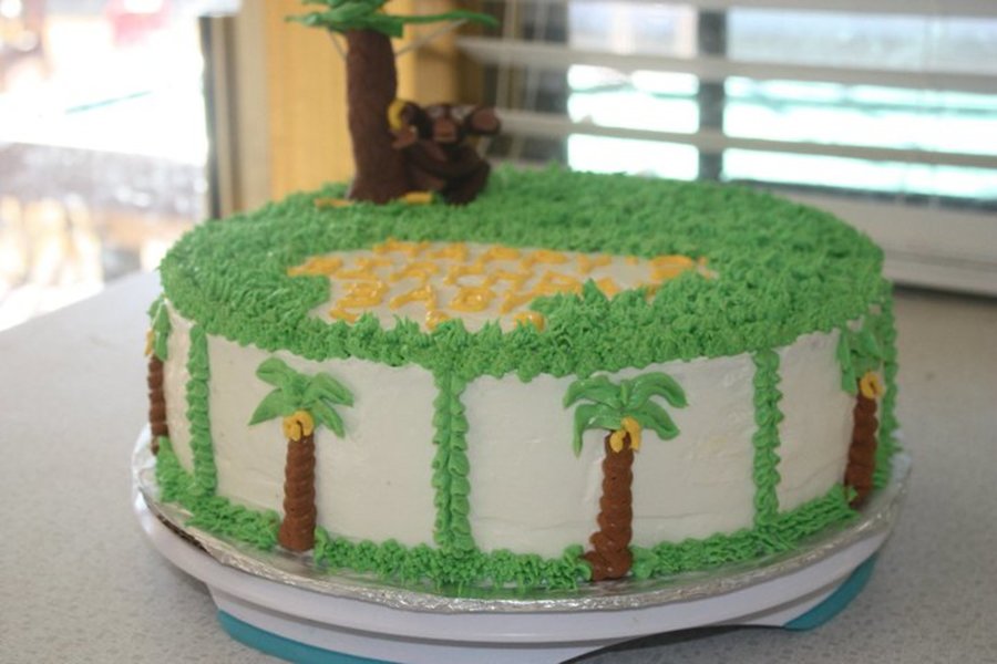 Monkey/ Palm Tree Cake - CakeCentral.com
