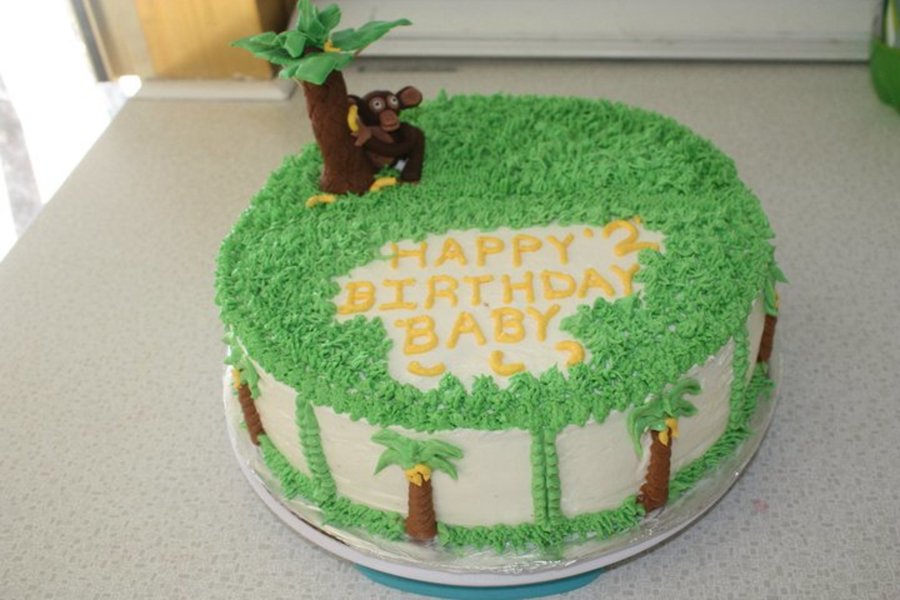 Monkey/ Palm Tree Cake - CakeCentral.com