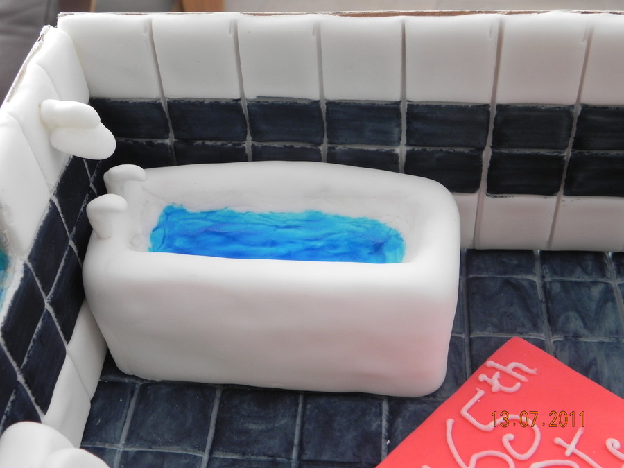 65Th Birthday Bathroom Cake - CakeCentral.com