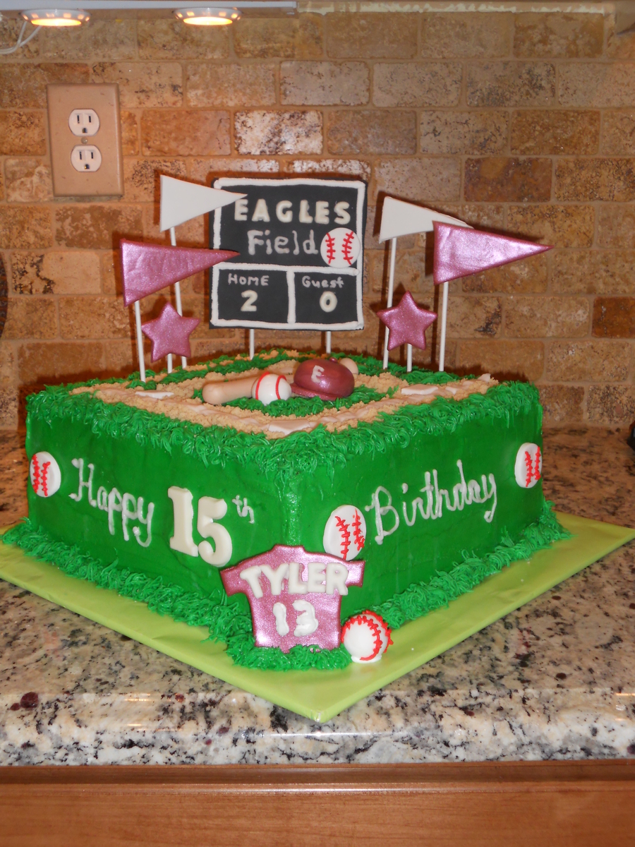 Baseball Field Cake - CakeCentral.com