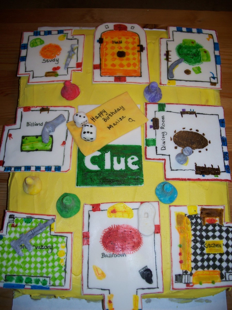 Clue Board Game Cake - CakeCentral.com
