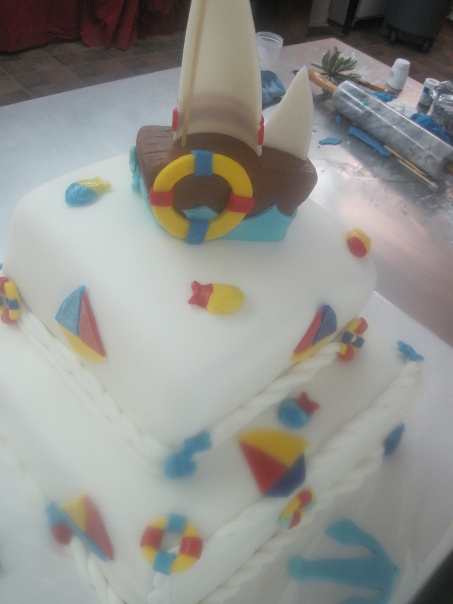 Baby Shawer Navy - CakeCentral.com