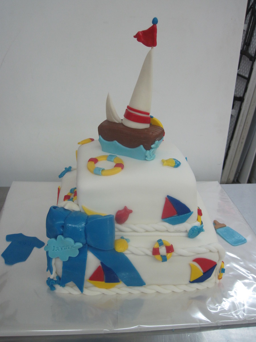 Baby Shawer Navy - CakeCentral.com