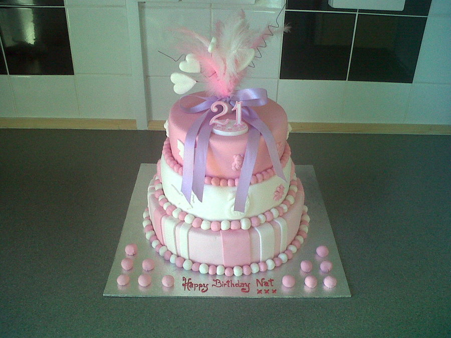 3 Tier Birthday Cake - CakeCentral.com