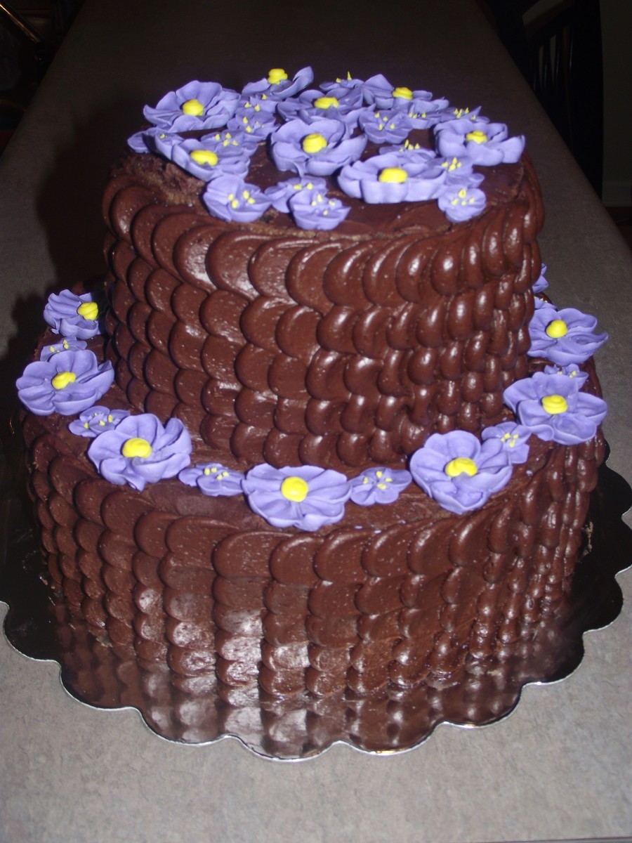 Chocolate Flow Birthday Cake - CakeCentral.com