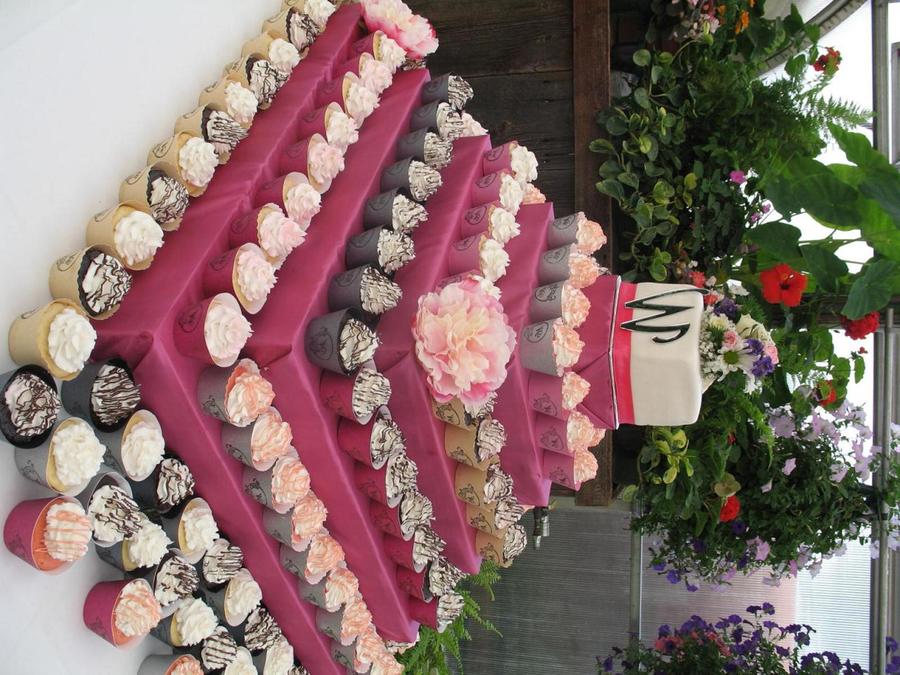 Cupcake Wedding Pyramid - CakeCentral.com