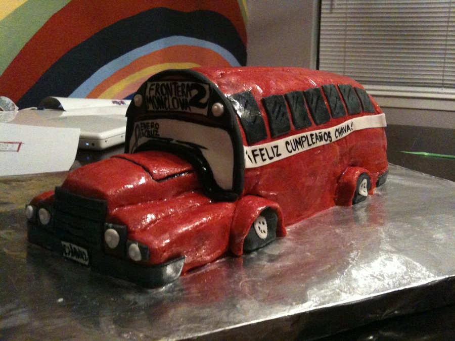 Red Bus Birthday Cake - CakeCentral.com