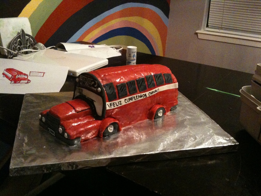 Red Bus Birthday Cake - CakeCentral.com