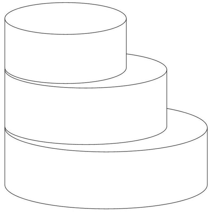 3-Tier Off-Set Side View - CakeCentral.com