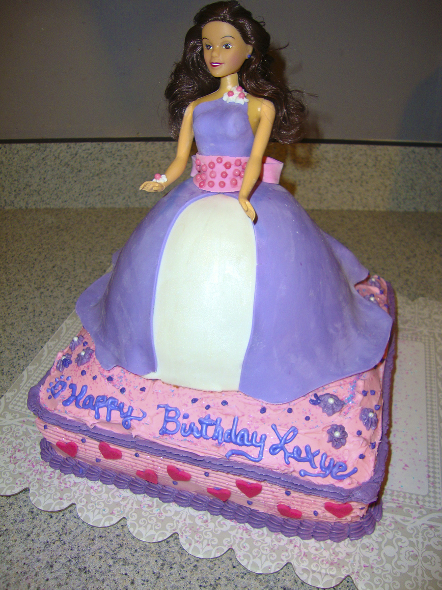 Custom Fondant Barbie Doll Cake - CakeCentral.com