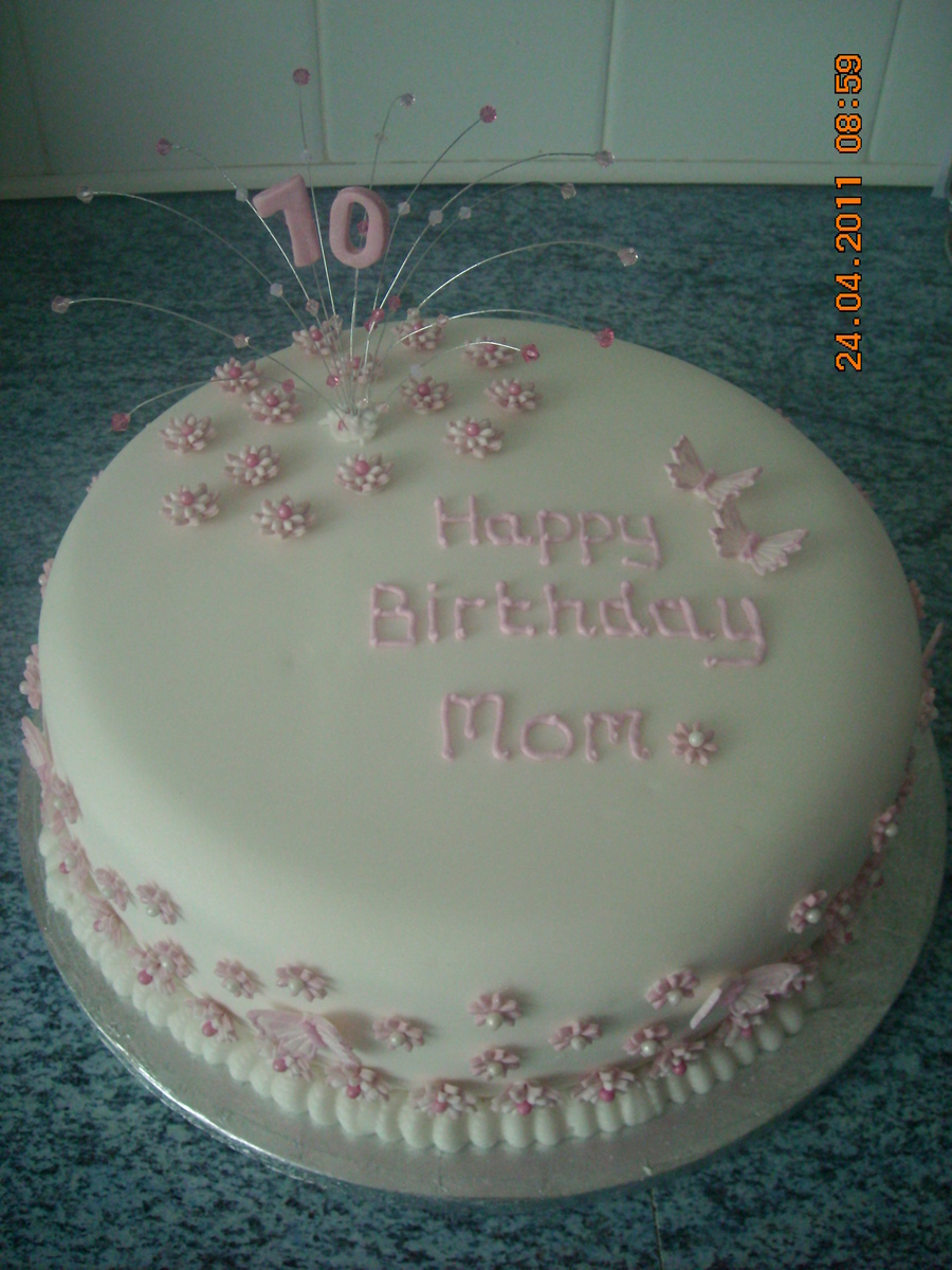 Moms 70Th Birthday Cake - CakeCentral.com