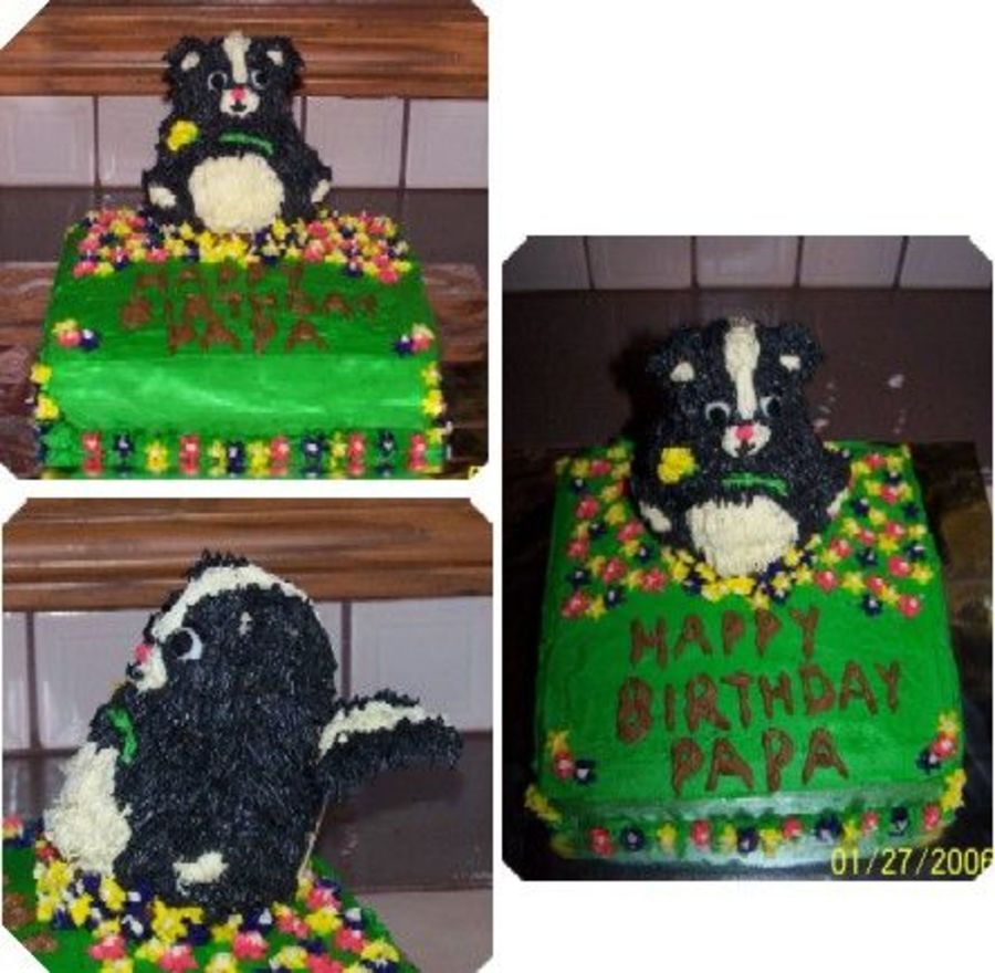 Stinky Skunk Cake - CakeCentral.com