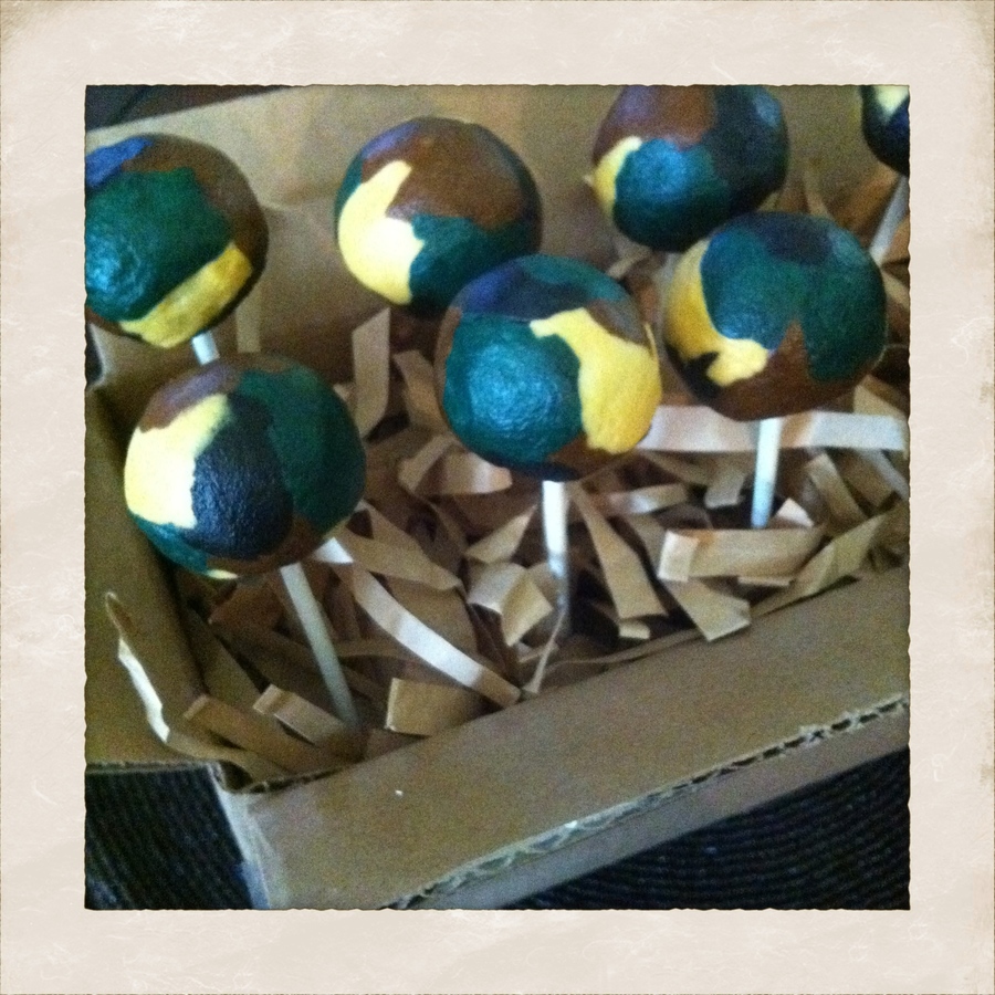 Camo Oreo Truffle Pops - CakeCentral.com
