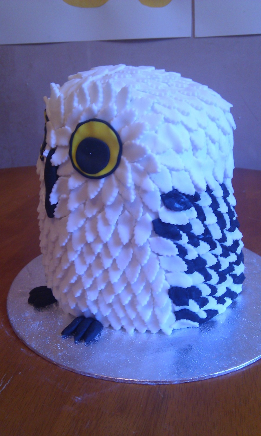White Hedwig Owl Cake - CakeCentral.com