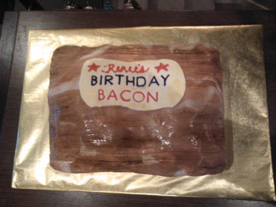 Bacon Birthday Cake - CakeCentral.com