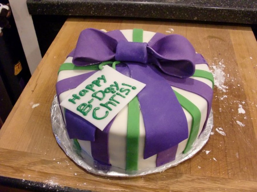 Birthday Present Cake - CakeCentral.com