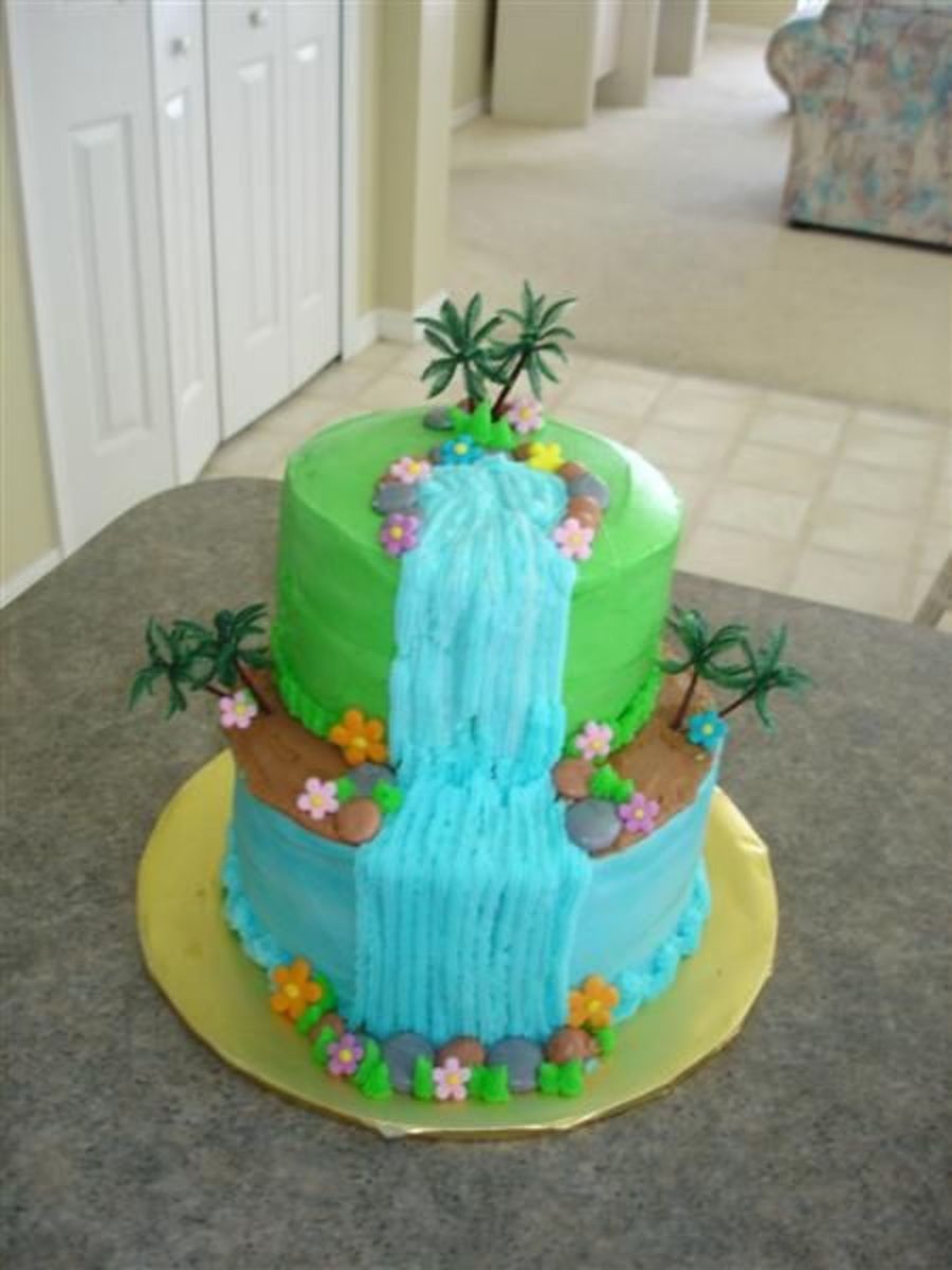 Waterfall Cake - CakeCentral.com