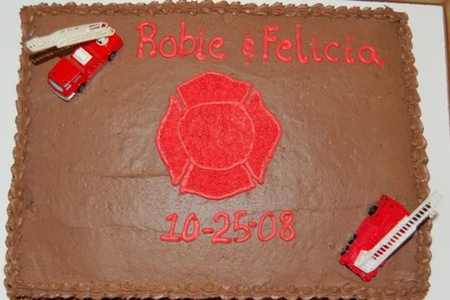 Firefighter Groom's Cake - CakeCentral.com