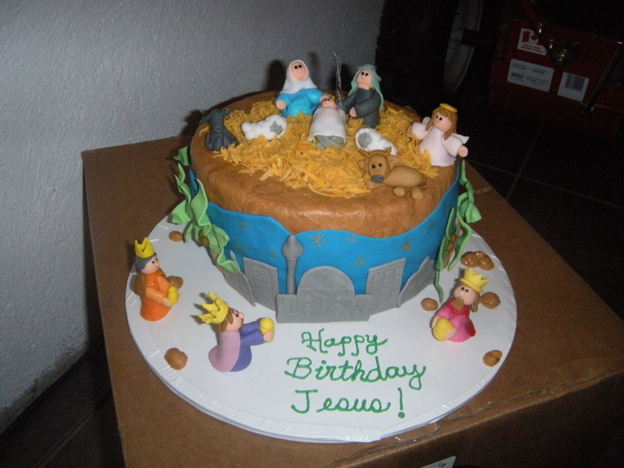Nativity Scene Cake - CakeCentral.com