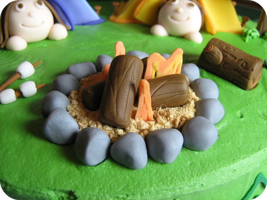 Cake For A Camp Out Themed Party - CakeCentral.com