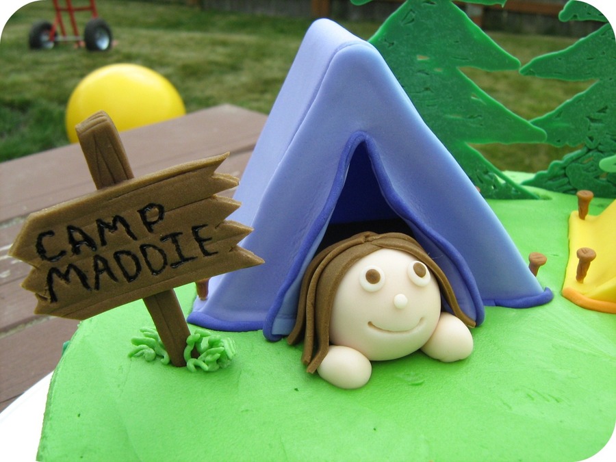 Cake For A Camp Out Themed Party - CakeCentral.com